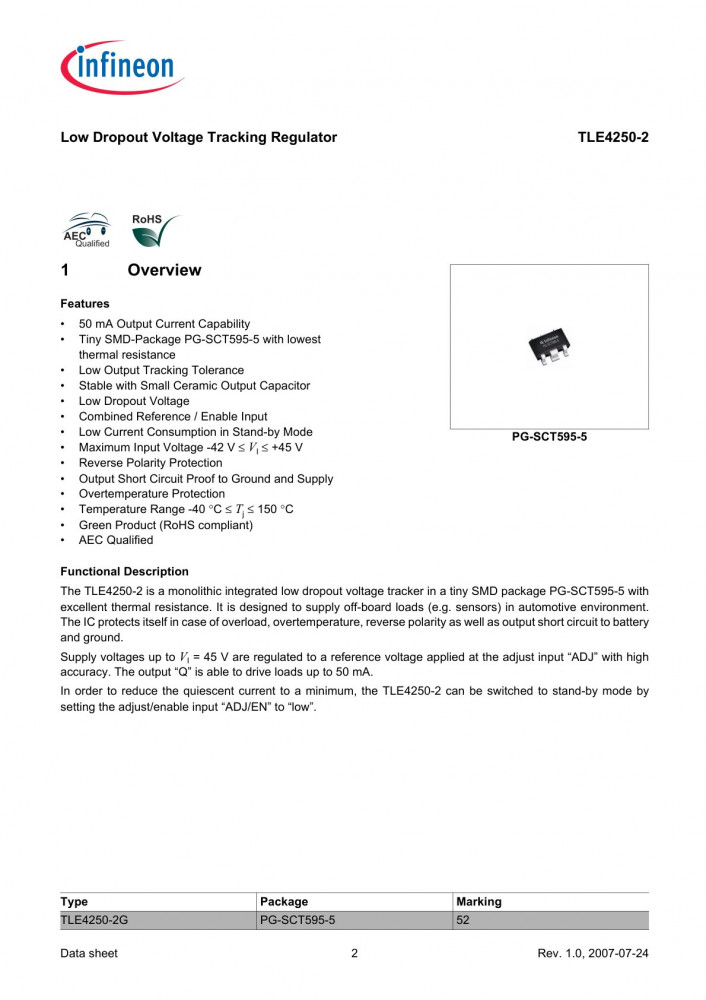 TLE4250-2G datasheet page 2
