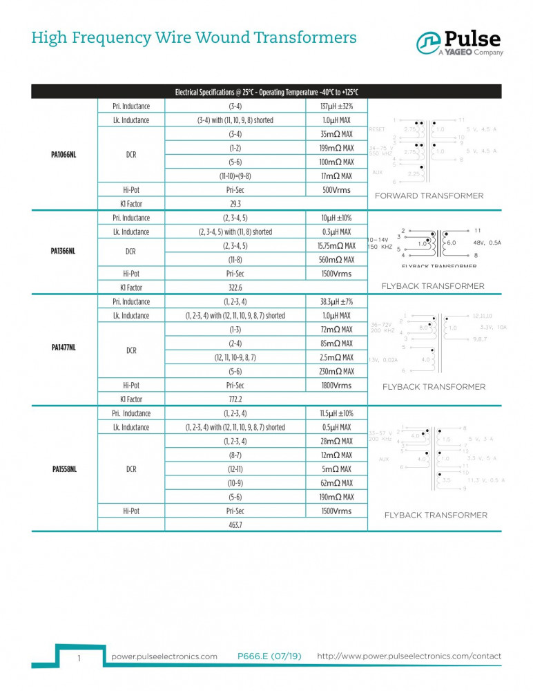 PA2291NL technical document page 2