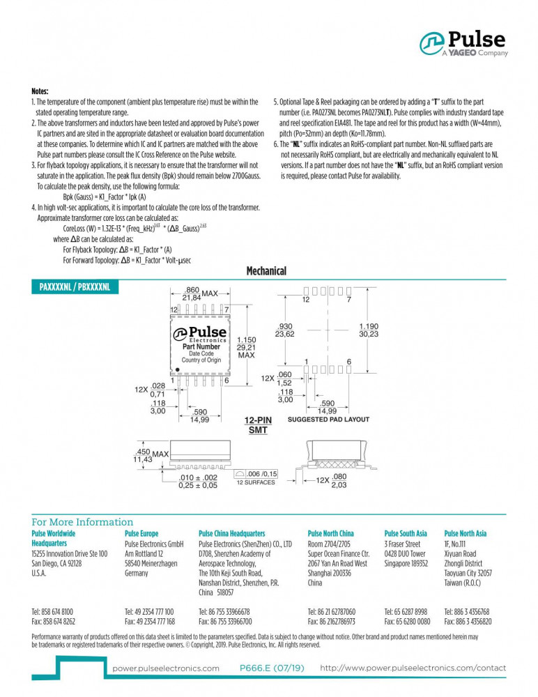 PA2291NL technical document page 6