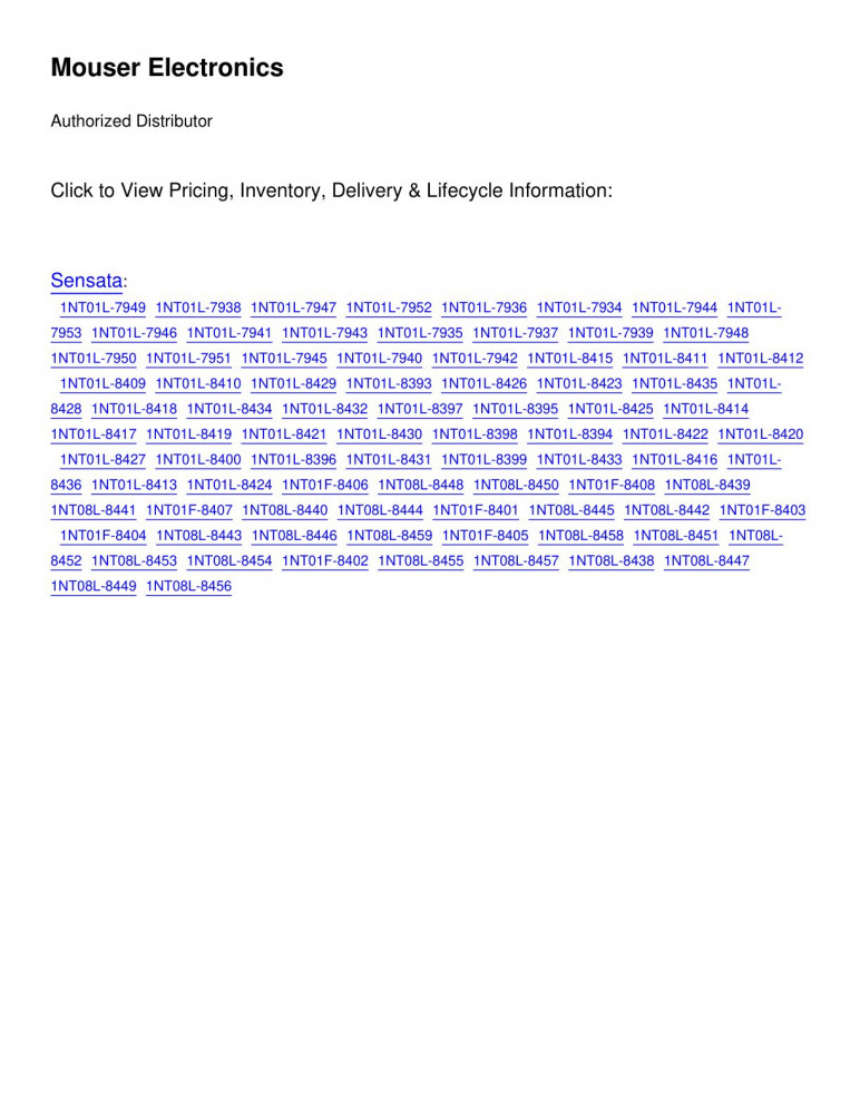 Sensata 1NT series datasheet page 8