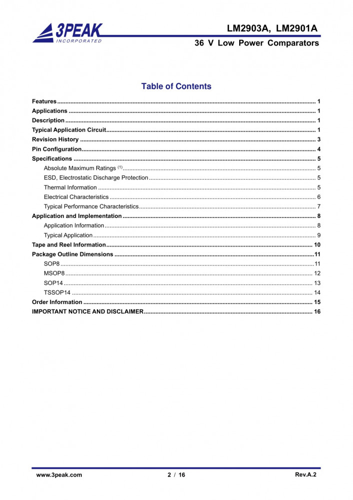 LM2903A datasheet page 2