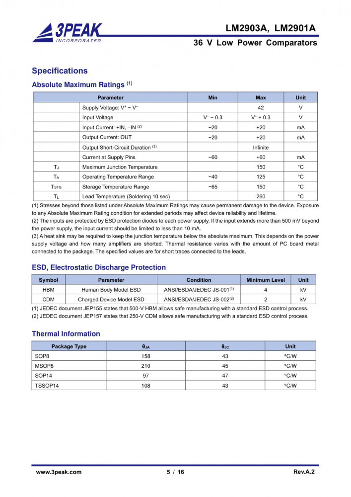 LM2903A datasheet page 5
