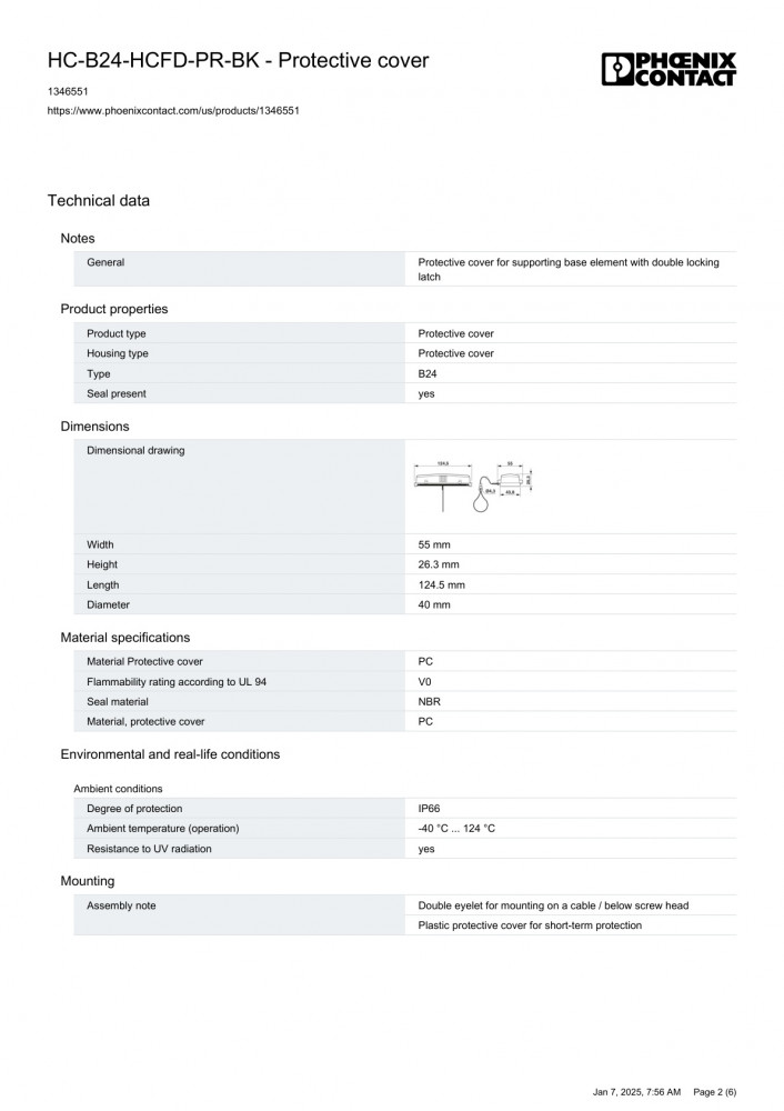 Phoenix Contact 1346551 technical document page 2