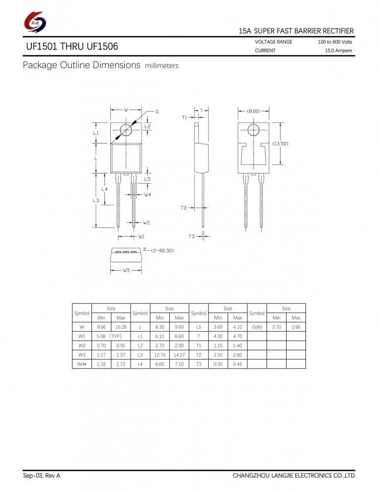 UF1504 datasheet page 3