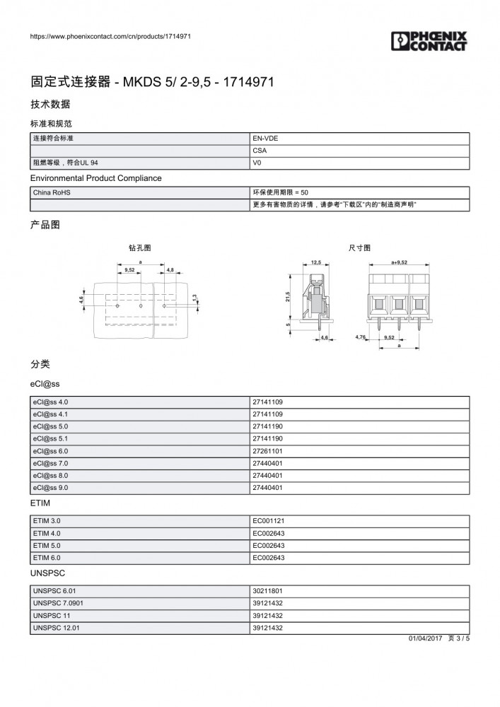 Phoenix Contact 1714971 technical document page 3