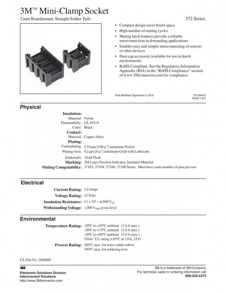 3M 37203-62A3-003PL datasheet page 1