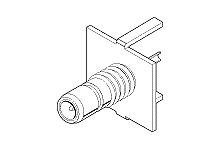 N Jack, Straight, 4-Hole Flange Mount, with O-Ring, Brass Body, Nickel (Ni) Plated, Candlestick Contact, 11.00mm Length, Tray, 50 Ohms