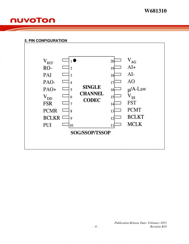 W681310 datasheet page 6