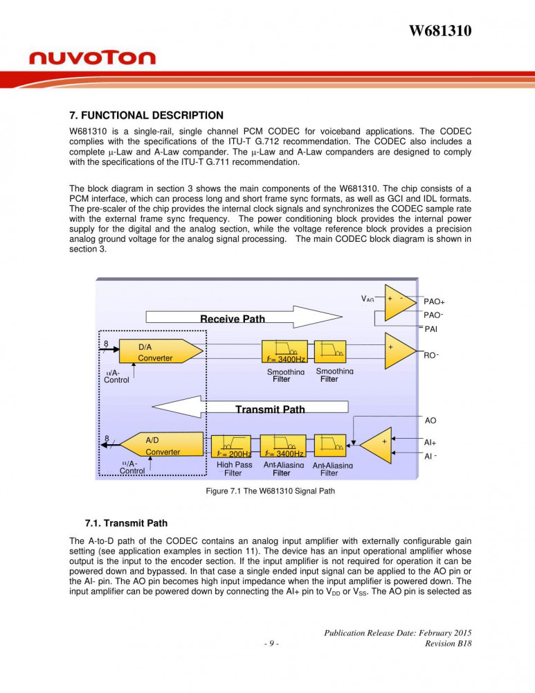 W681310 datasheet page 9