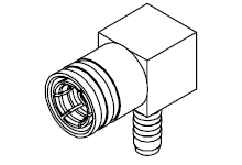 FAKRA Jack, Right-Angle, PCB Receptacle, Through Hole, Die Cast Body, Tin (Sn) Plated, Keying Code A, Black, 50 Ohms