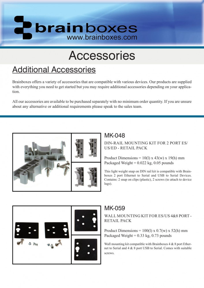 MK-048 product documentation image, page 1