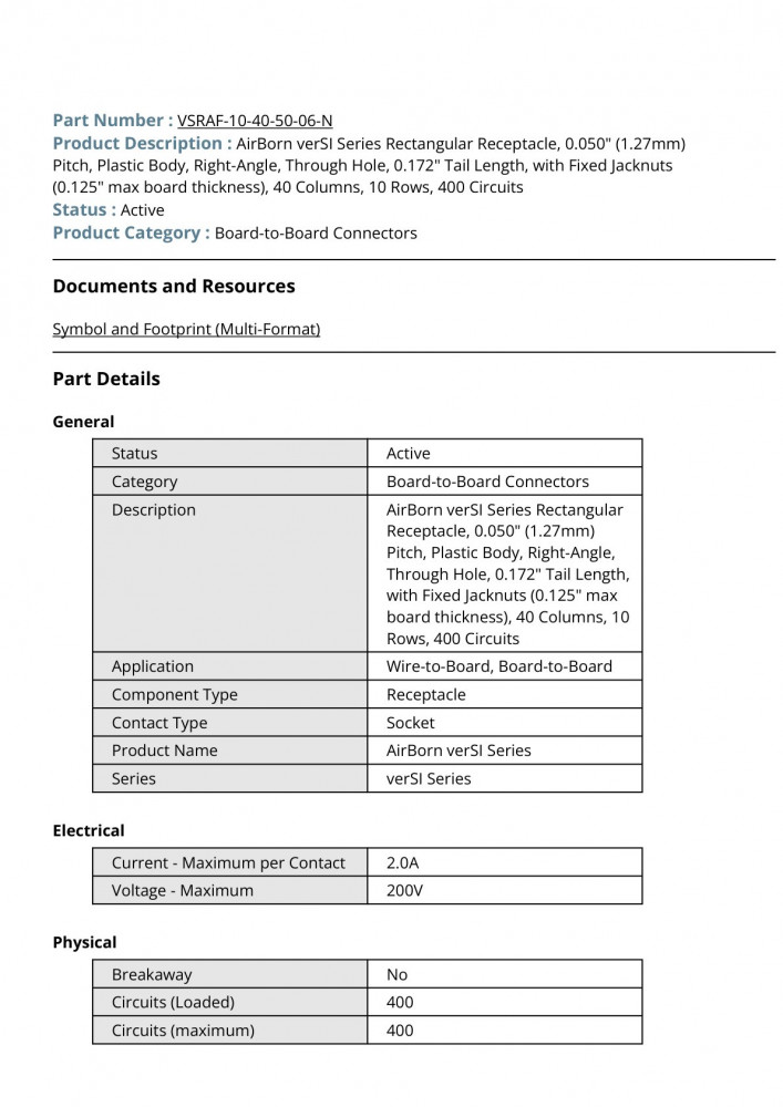 VSRAF-10-40-50-06-N document image, page 1
