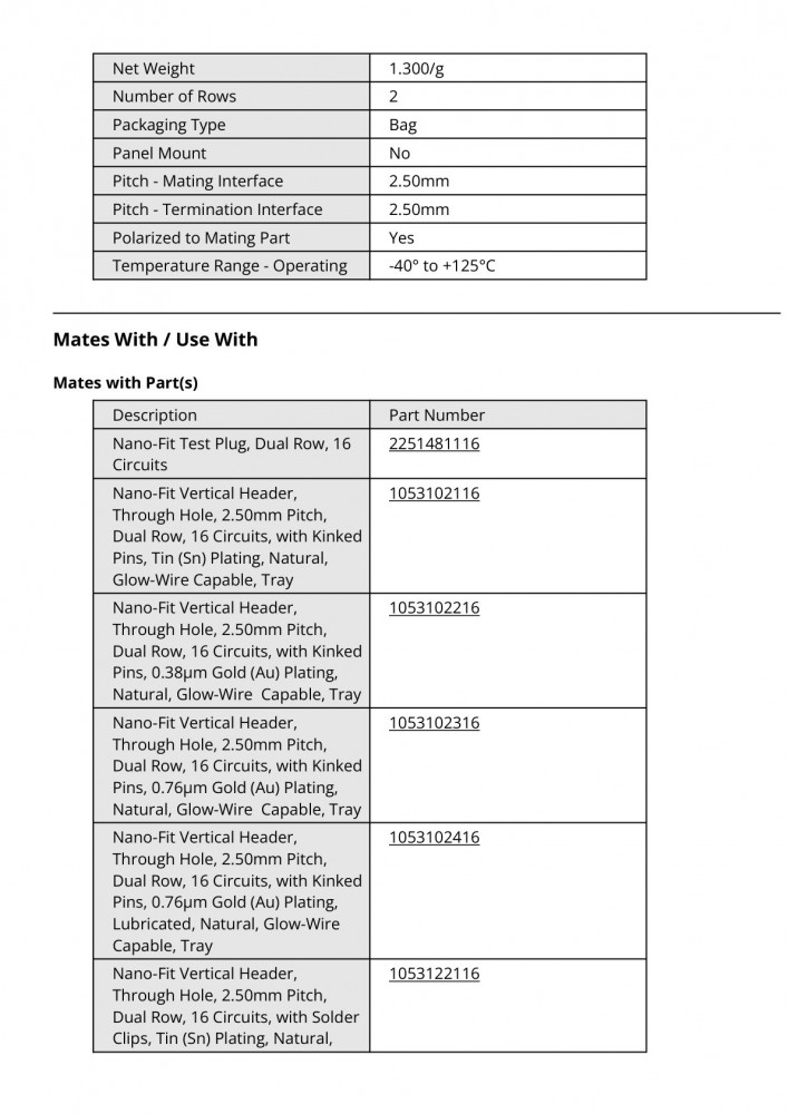 Nano-Fit product specification page 3