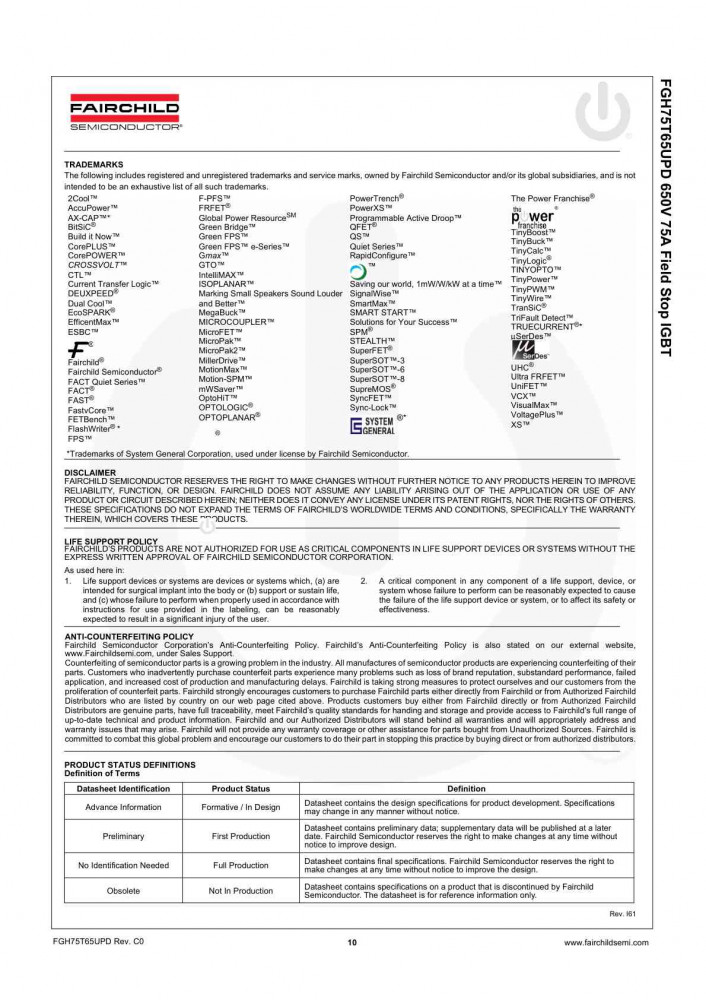 FGH75T65UPD datasheet page 10