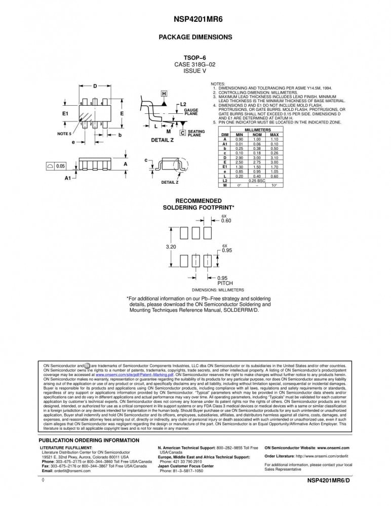 NSP4201MR6T1G technical document page 6