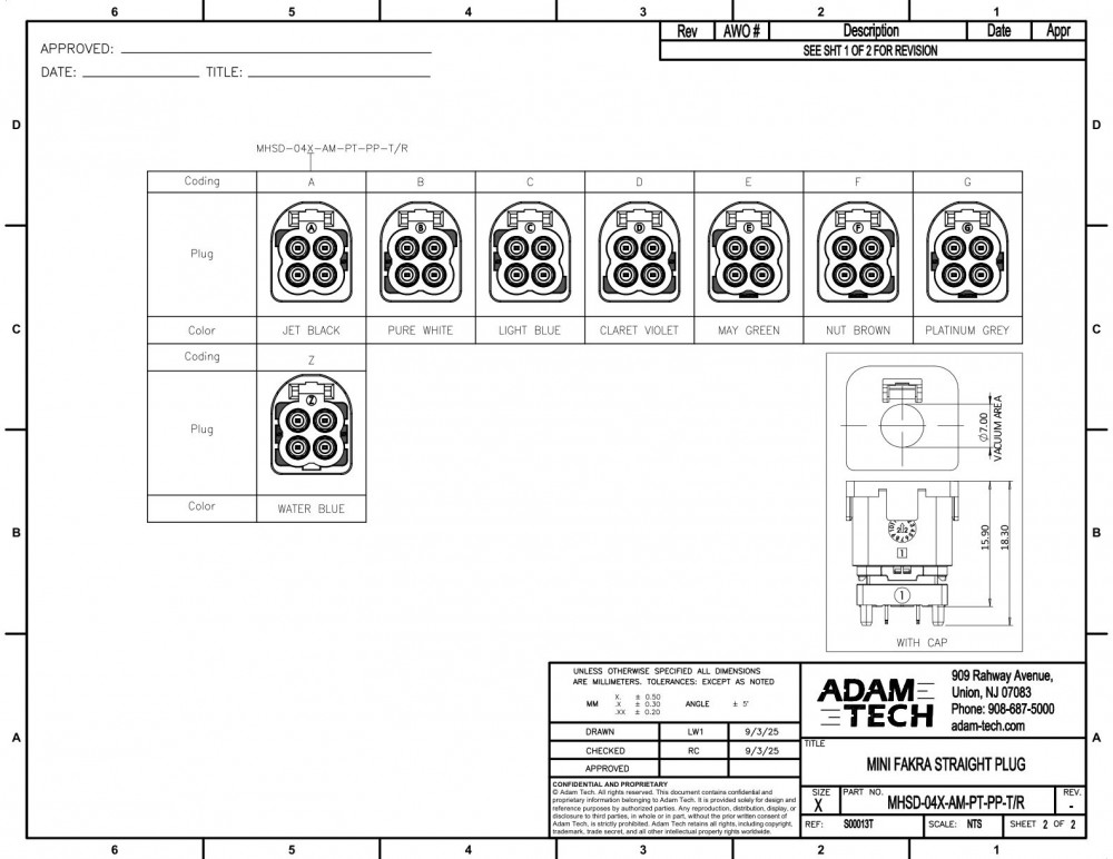 ADAM TECH MHSD-04X-AM-PT-PP-T/R technical drawing, page 2