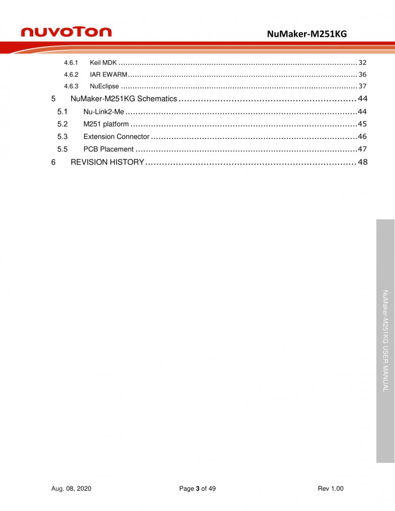 NuMaker-M251KG manual page 3