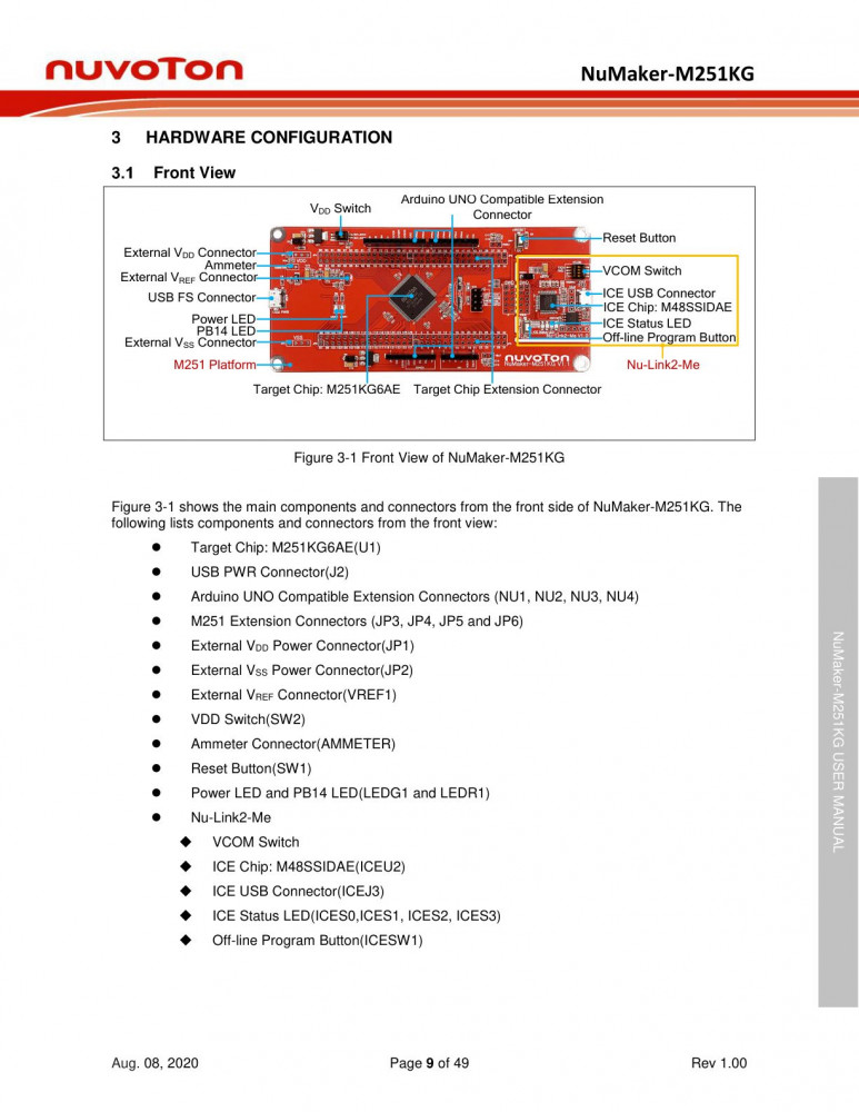 NuMaker-M251KG manual page 9