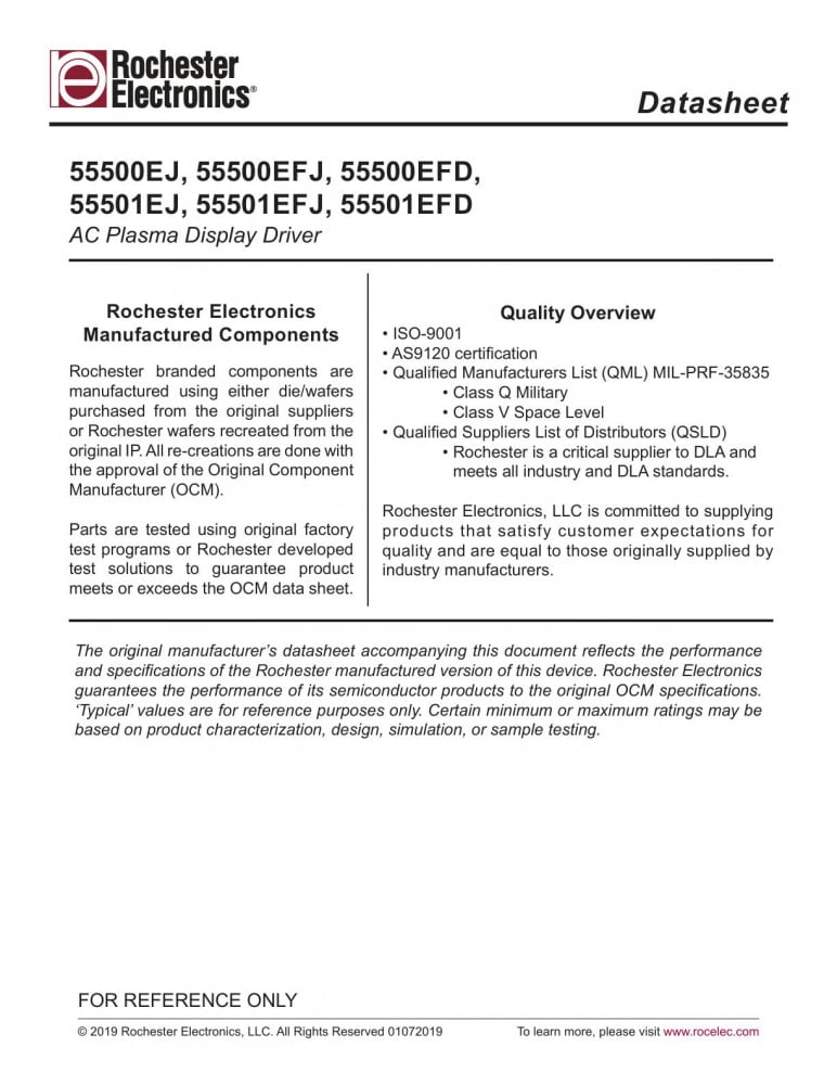 55500EFD/B datasheet page 1