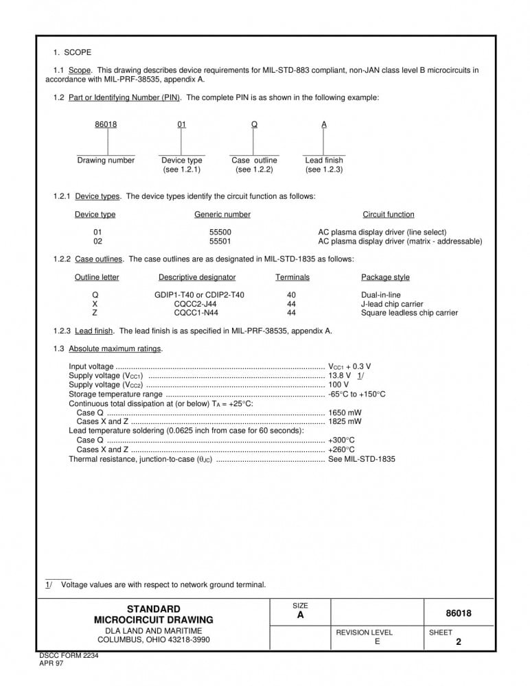 55500EFD/B datasheet page 3