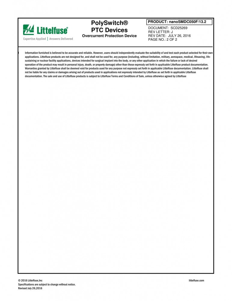NANOSMDC050F/13.2-2 datasheet page 2
