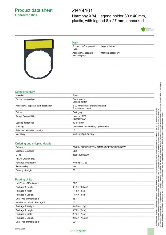 ZBY4101 technical document page 1