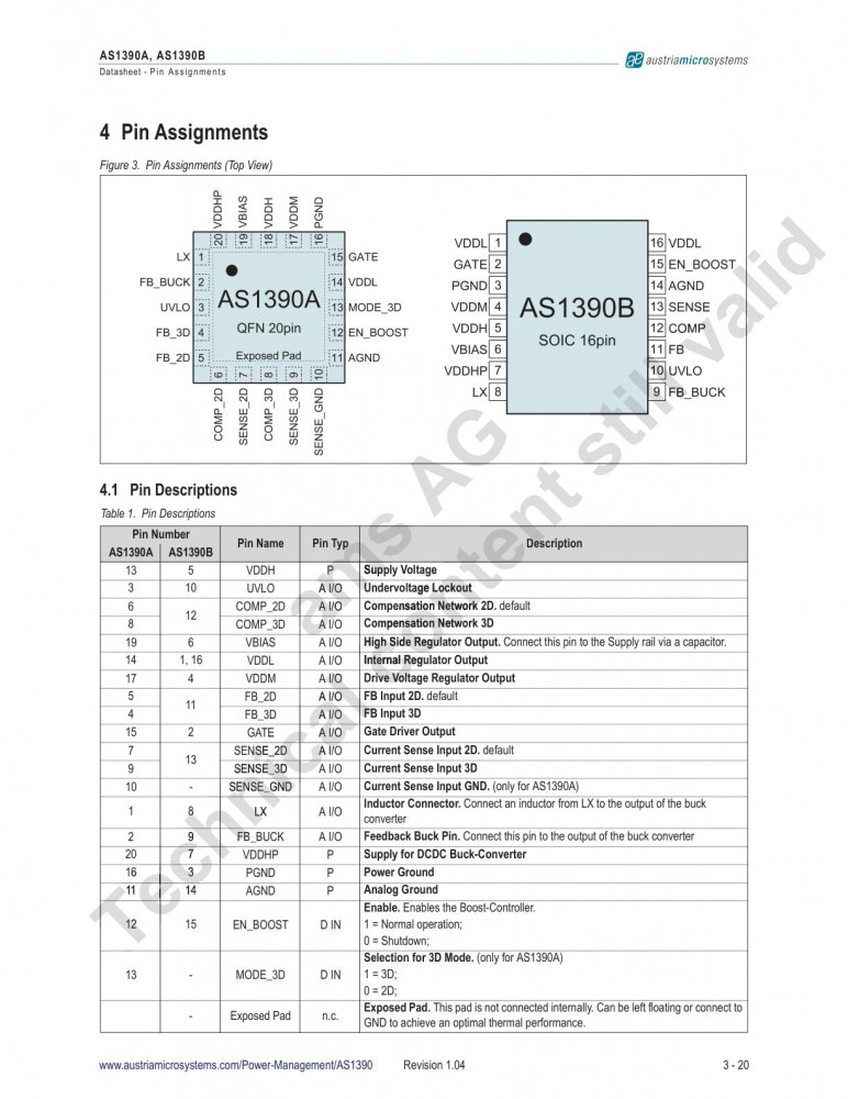 AS1390B datasheet page 4