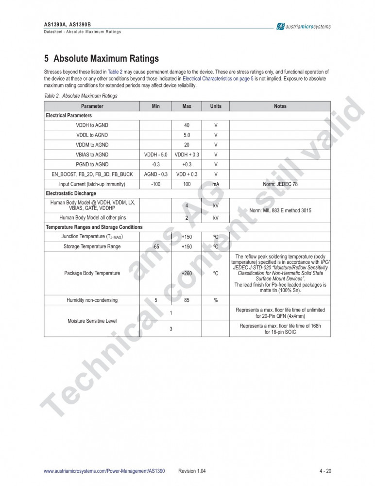 AS1390B datasheet page 5