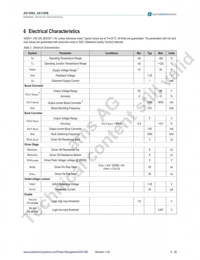 AS1390B datasheet page 6