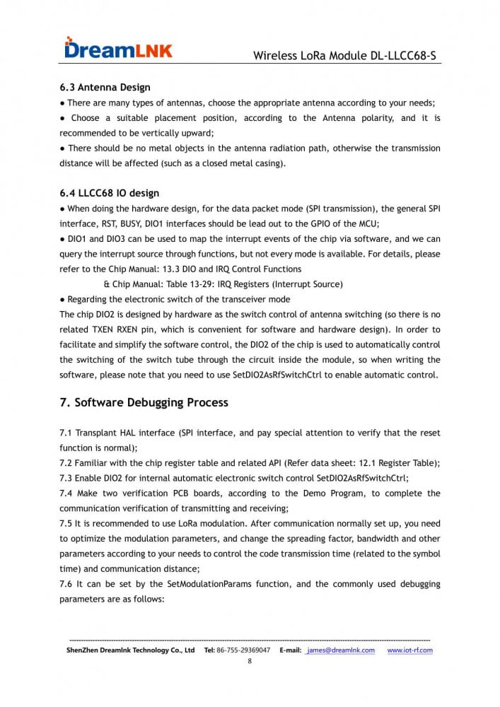 DL-LLCC68-S-433 datasheet page 8