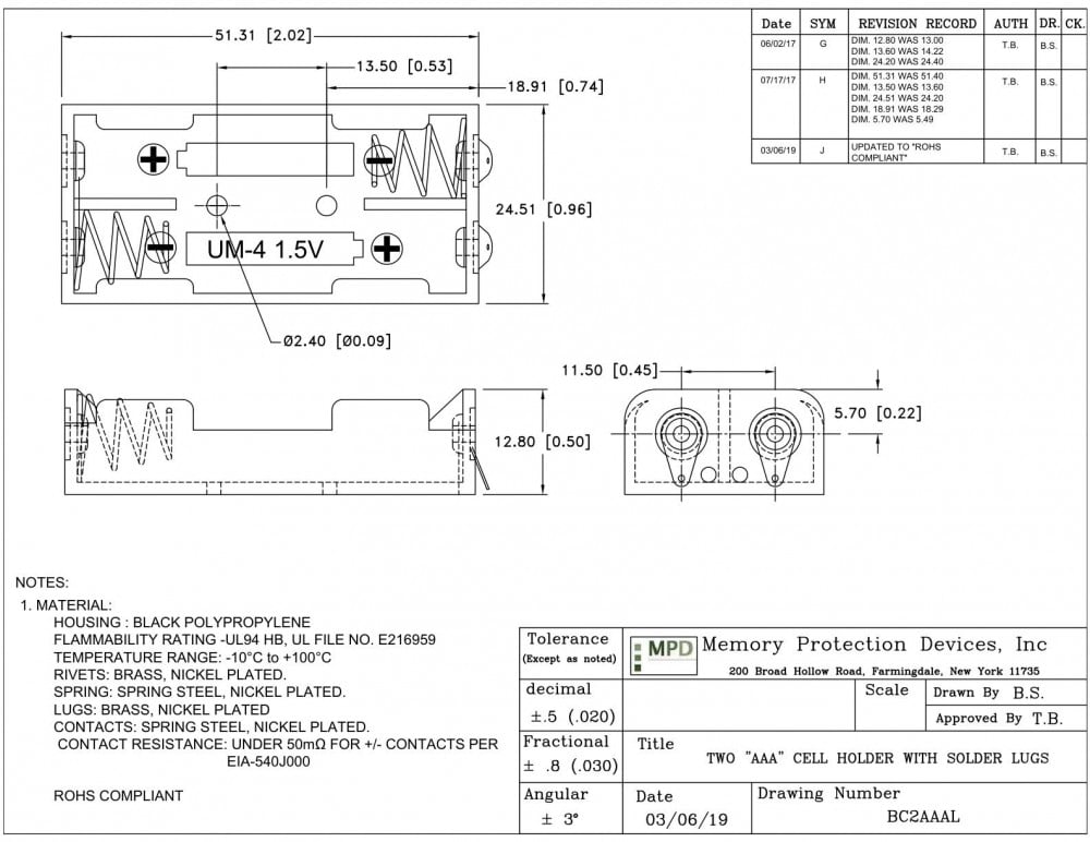 MPD BC2AAAL technical drawing preview