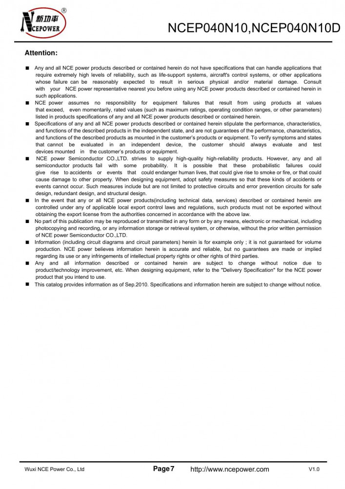 NCEP040N10D datasheet page 7