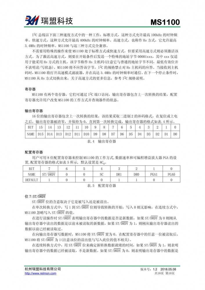 MS1100A1 datasheet page 10