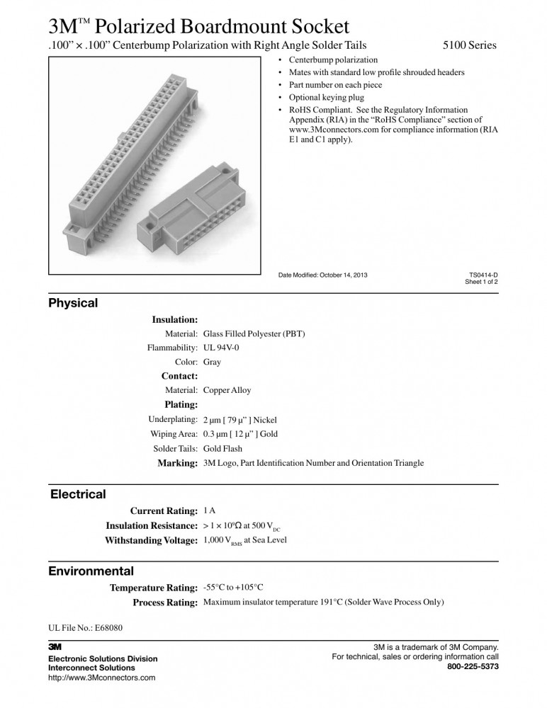 3M 5130-B7A2PL technical document page 1