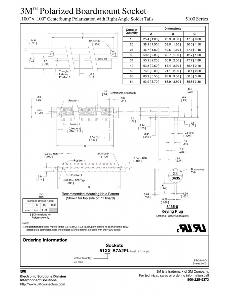 3M 5130-B7A2PL technical document page 2