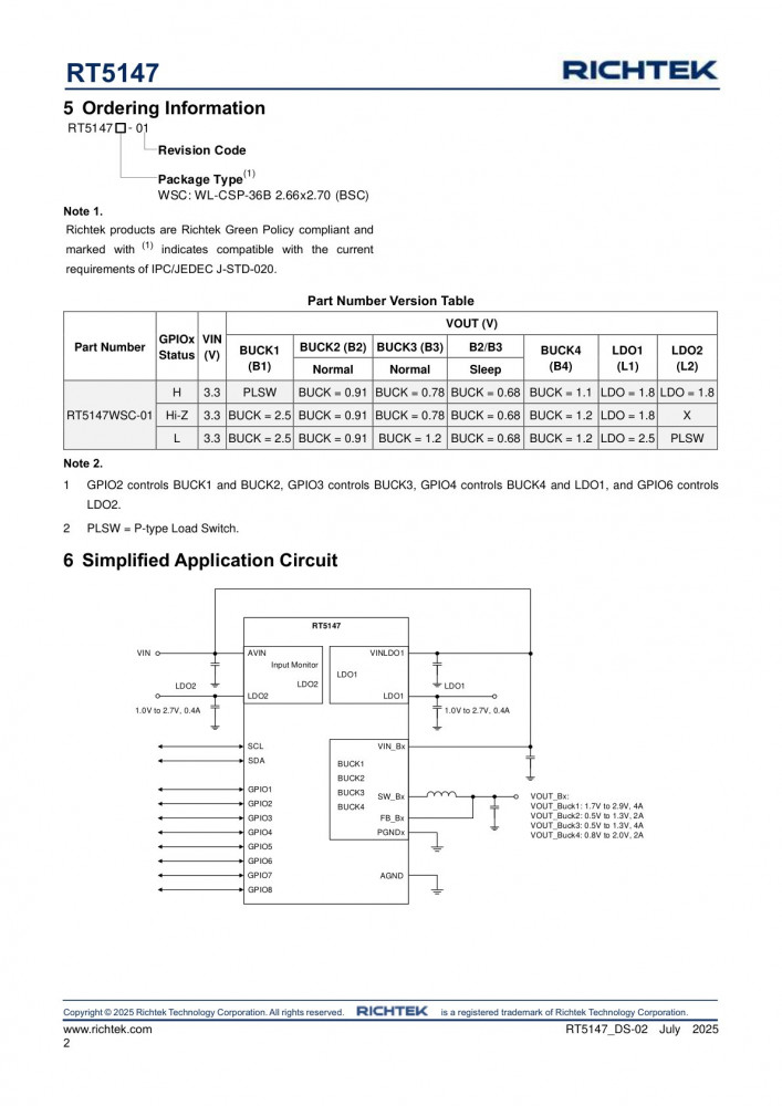 RT5147 datasheet page 2