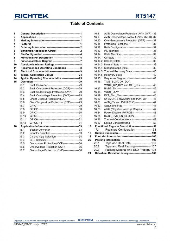 RT5147 datasheet page 3