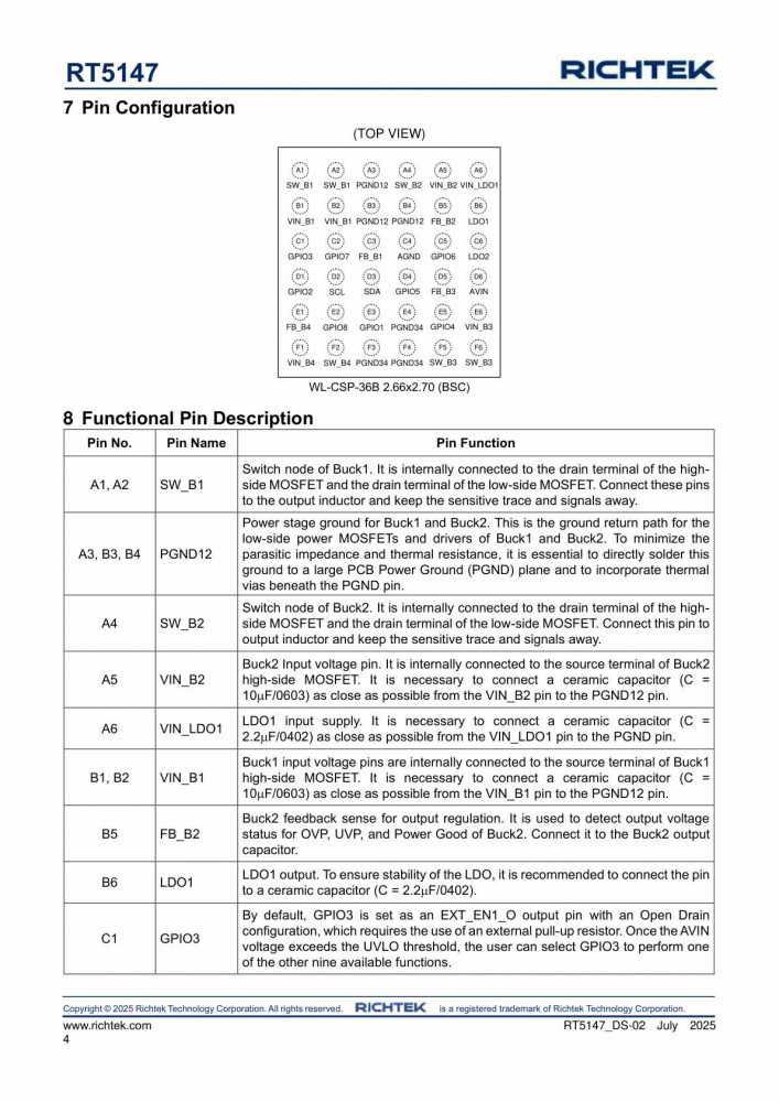 RT5147 datasheet page 4