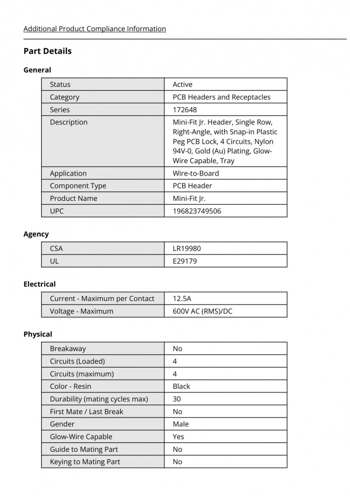 MOLEX 1726487304 technical document page 2