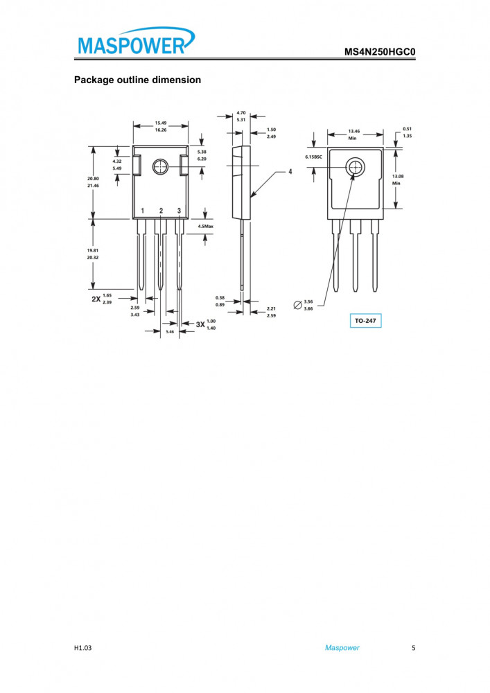 MS4N250HGC0 datasheet page 5