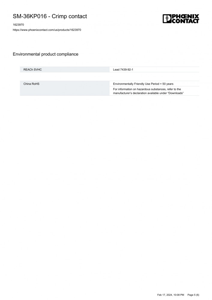 Phoenix Contact 1623970 technical document page 5