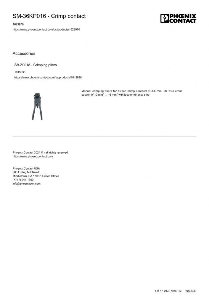 Phoenix Contact 1623970 technical document page 6