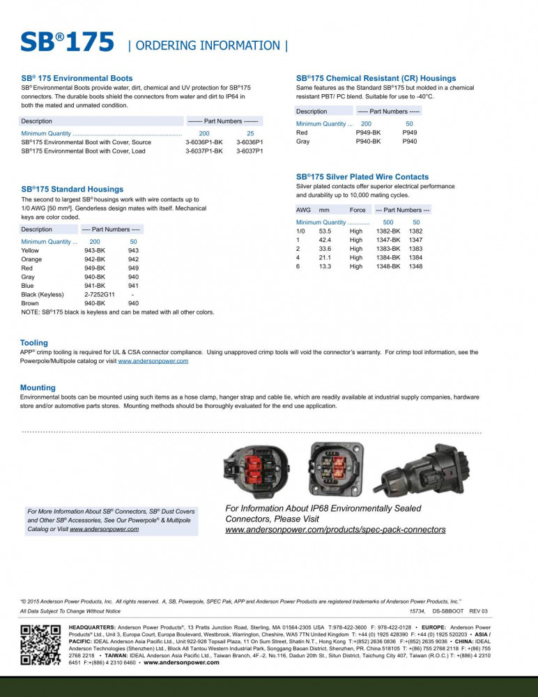 Anderson Power SB Environmental Boots document page 4
