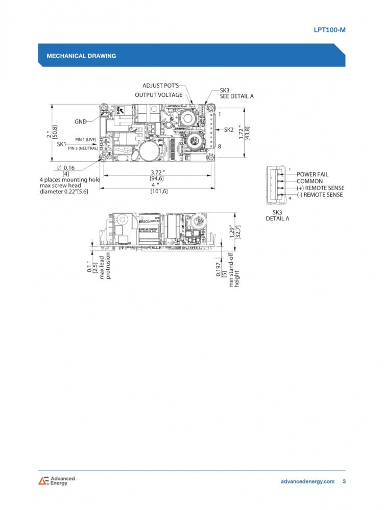 Artesyn LPT101-M datasheet page 3
