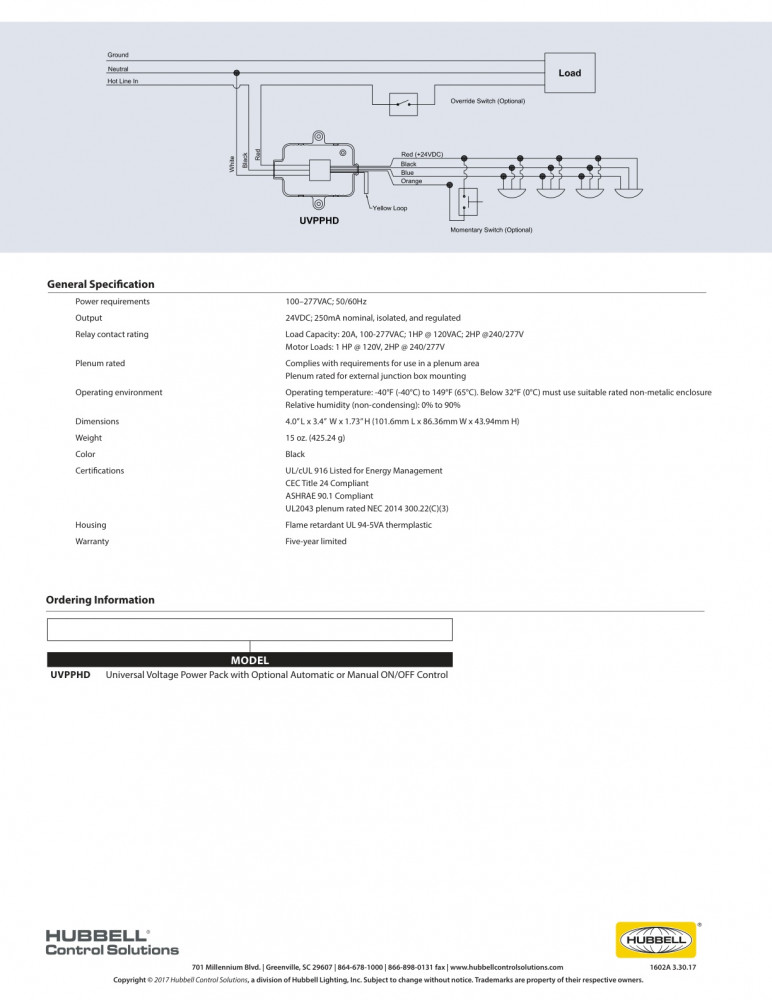 UVPPHD product document, page 2