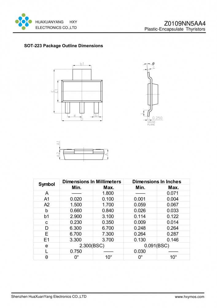 Z0109NN5AA4-HXY technical document page 3