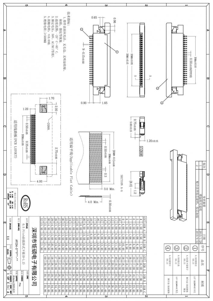 JUSHUO AFC04-S06FCA-00 technical drawing page