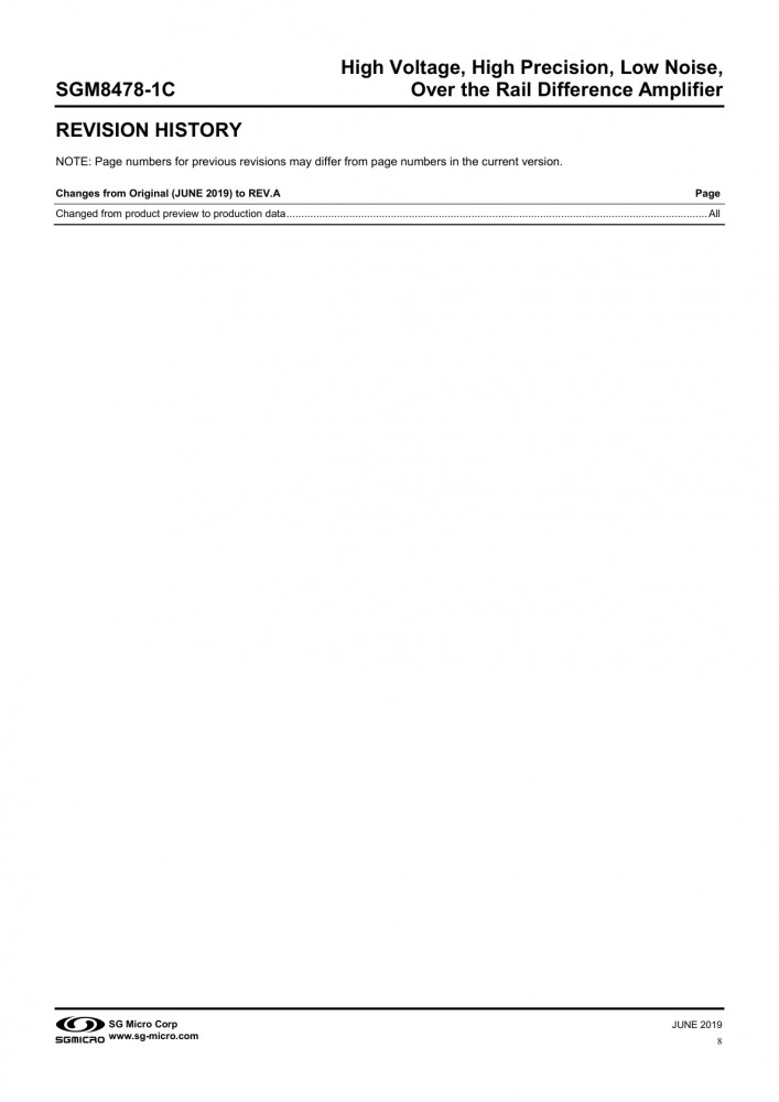 SGM8478-1C datasheet page 8