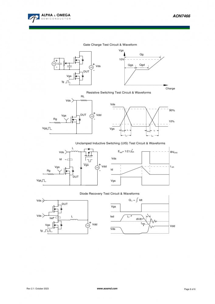 AON7466 datasheet page 6