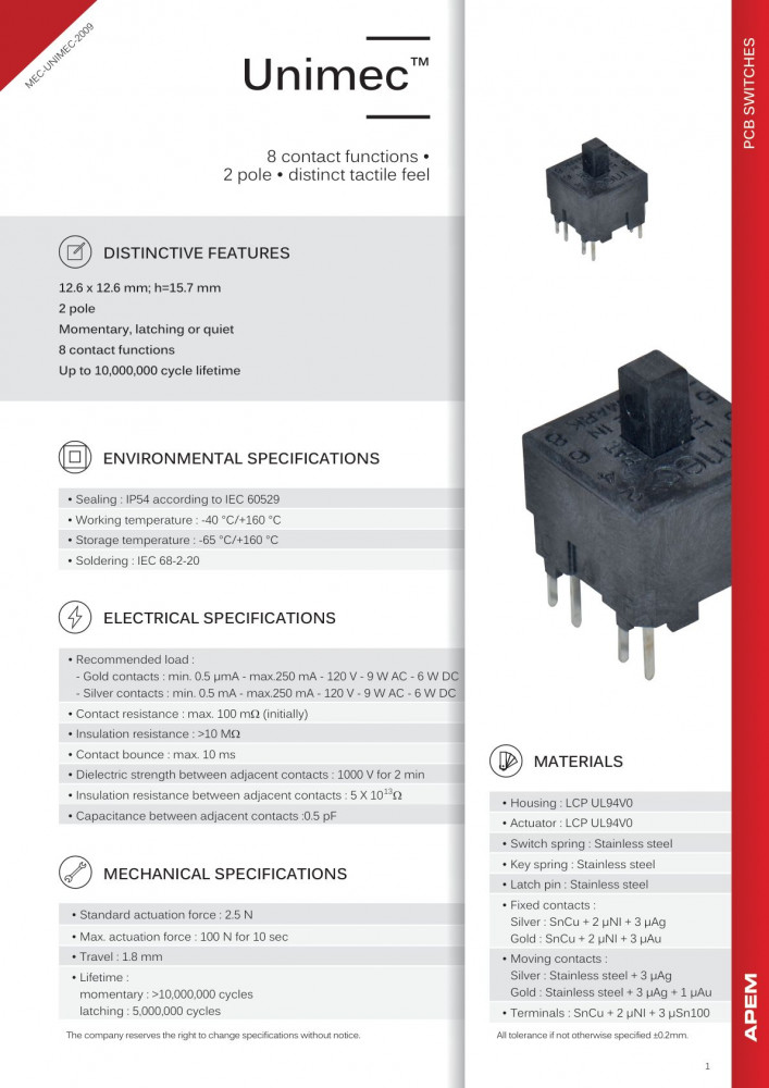 Product document page 1
